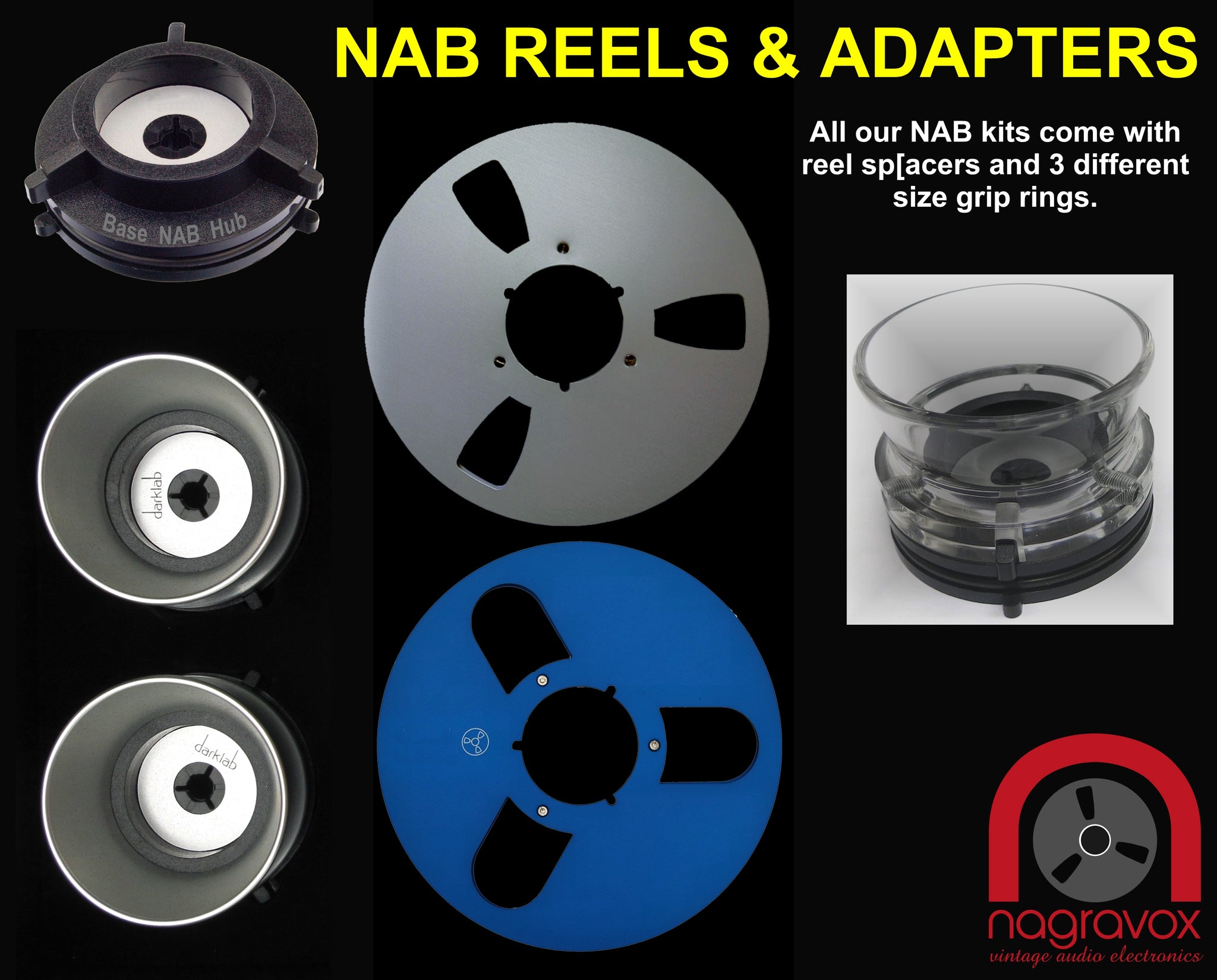 TAPE REELS - Empty - Metal and Plastic | Nagravox